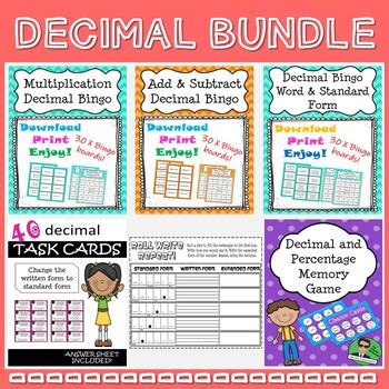 Decimal Bundle By Mr N S Classroom Teachers Pay Teachers