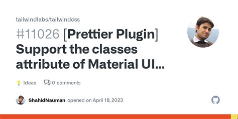 Prettier Plugin Support The Classes Attribute Of Material Ui Library