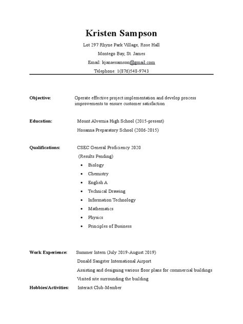 Resume Mock Interview Pdf Business