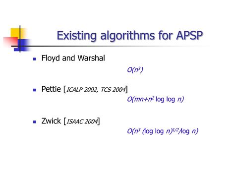 Ppt Improved Randomized Algorithms For Path Problems In Graphs Powerpoint Presentation Id