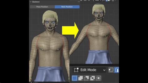 Como cambiar la pose por defecto en modo edición con Blender Pose A Pose T YouTube