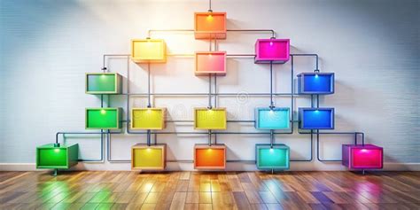 Dynamic Colorful Organizational Chart Design Modern Visual