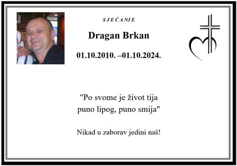 Sjećanje Dragan Brkan Osmrtnice Ksb
