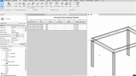 Solved Structural Column Schedule Not Display Certain Cut Lengths