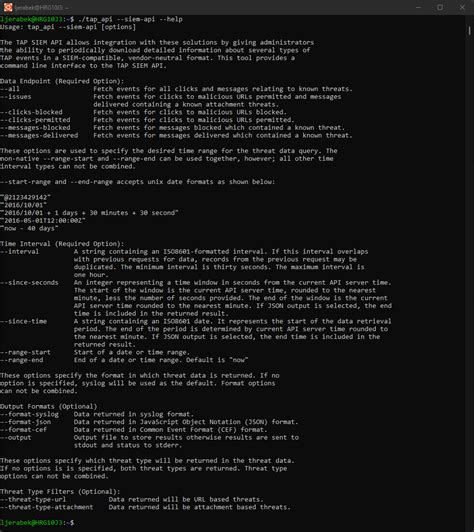 Github Pfptcommunitytap Api Cli Proofpoint Tap Api Command Line