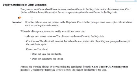 Solved Untrusted Certificate Warning For All Jabber Users Cisco Community