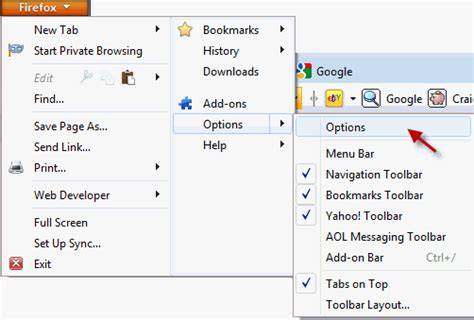 Mozilla Firefox Security Settings