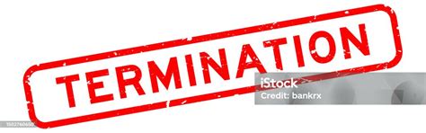 흰색 바탕에 그런지 빨간색 종료 단어 사각형 고무 씰 스탬프 거절에 대한 스톡 벡터 아트 및 기타 이미지 거절 계약서