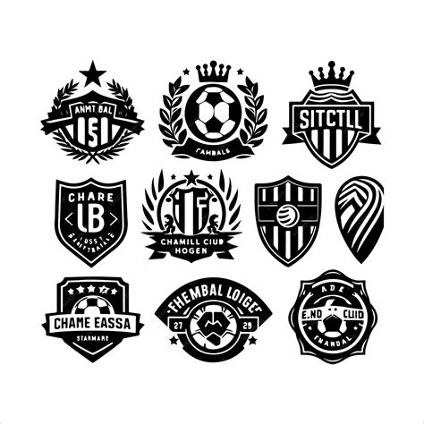 Logotipos De Clubes De Futebol Vetor Silhueta Insígnias De Futebal