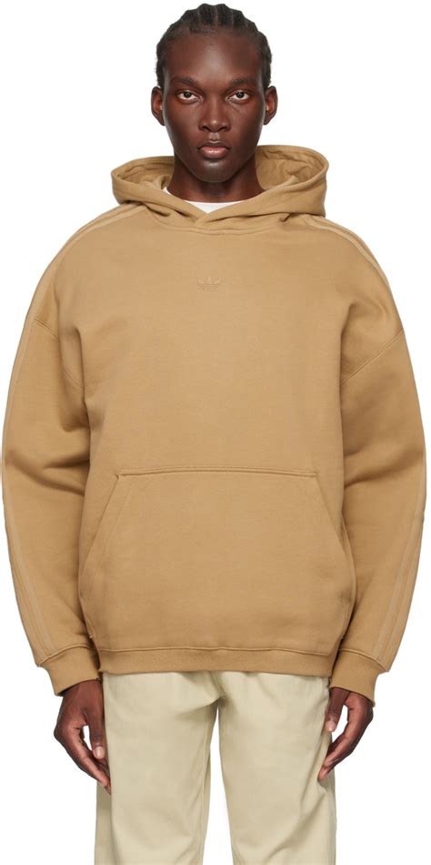 Tan Field Issue Essentials Hoodie By Adidas Originals On Sale Tan Field Issue Essentials Hoodie By Adidas Originals On Sale