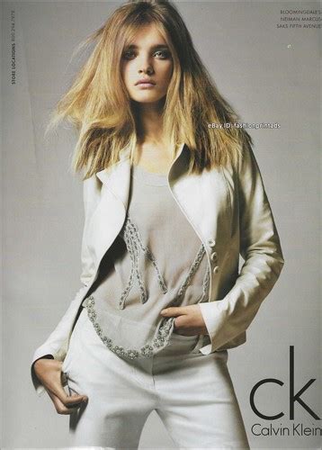 Vintage Calvin Klein 1 Page Print Ad Spring 2005 Supermodel Natalia