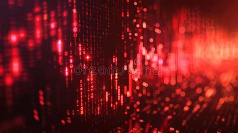 Dynamic Red Digital Background Creating A Futuristic Light Display With