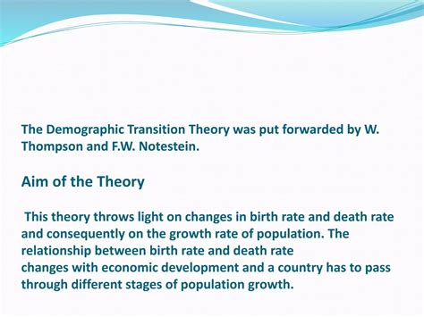 DEMOGRAPHIC TRANSITION THEORY PPTX