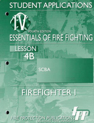 Firefighter I Essentials Of Fire Fighting Workbook Scba Self