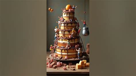 Tiny Builders Make Large Cake Youtube