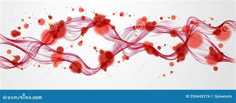 Flowing Energy Particles Double Split Wave Of Blended Dots Curved Dotted 3d Mutual Lines