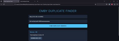 Emby Duplicate Movies Finder Web Tools And Utilities Emby Community