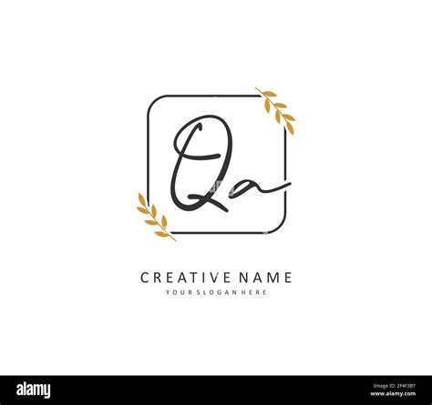 Q A QA Initial Letter Handwriting And Signature Logo A Concept Handwriting Initial Logo With