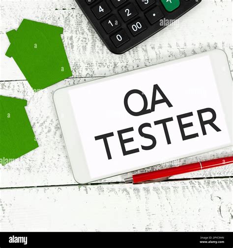 text showing inspiration qa tester word written on quality assurance