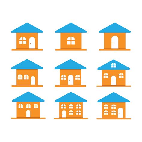 House Icon Set House Vector Vector Art At Vecteezy