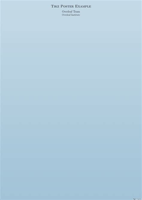 Posters Overleaf Editor LaTeX Online