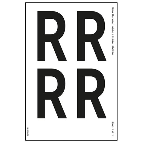 White Self Adhesive R Labels Warehouse Numbers Letters