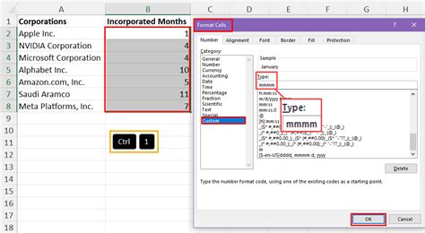 4 ways to convert month number to name in microsoft excel how to excel