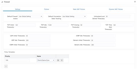 Oracle SD WAN Firewall Configuration