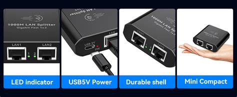 Amazon Com AILVLVNG Ethernet Splitter 1 To 2 1000Mbps Internet Cable Splitter 1 In 2 Out High