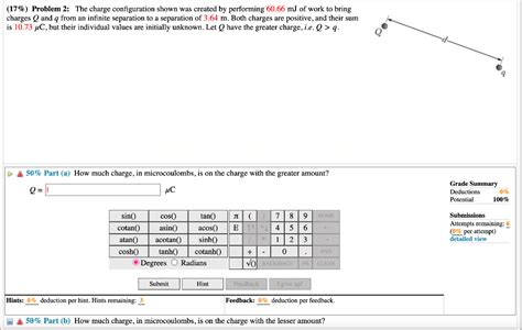 solved 17 problem 2 the charge configuration shown was