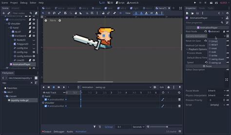 doing swing animations in the middle of stats class r godot