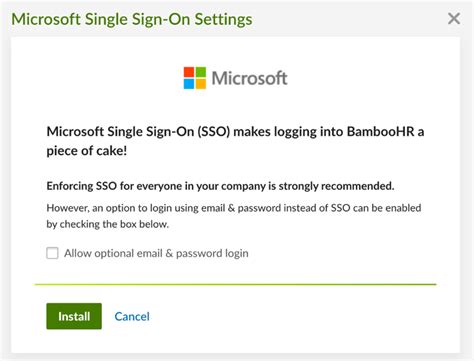 Enable Single Sign On With Microsoft Accounts Product Updates Bamboohr