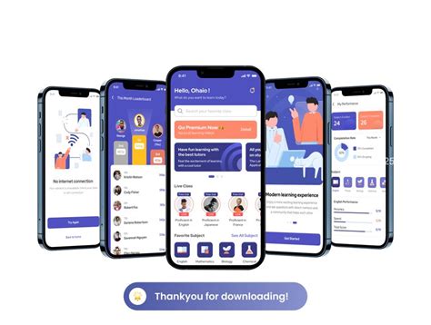 在线学习在线课程移动app应用设计模板 figma 学堂