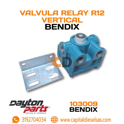 Valvula Relay R12 Vertical Bendix Capital Diesel Sas