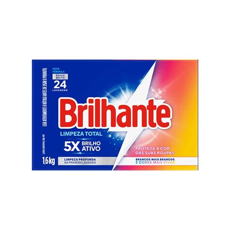Sabão Em Pó Brilhante Limpeza Total 1 6kg
