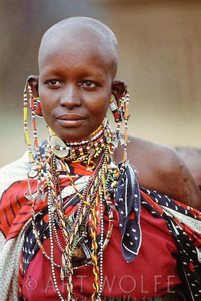 Africa Portrait Of A Young Maasai Woman Kenya © Art Wolfe