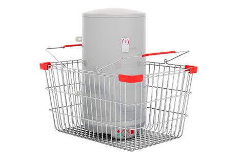 장바구니 내부의 전기 보일러 흰색 배경에 격리된 3d 렌더링 3차원 형태에 대한 스톡 사진 및 기타 이미지 3차원 형태 가격 가정 생활 Istock