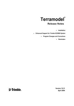Trimble Terramodel User Guide