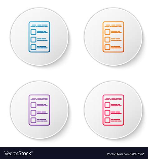 Color Line Create Account Screen On Mobile Phone Vector Image