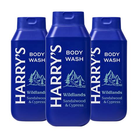 Harrys Mens Body Wash Shower Gel Wildlands Scent 18 Fl Oz Pack Of 3 Beauty