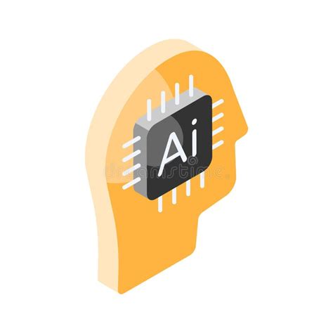 Head With Microprocessor Chip Concept Icon Of Brain Chip Ai Brain Vector Stock Vector