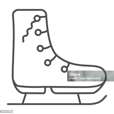 피겨 스케이팅 라인과 솔리드 아이콘스케이트 아이스 스케이트 는 흰색 배경에 스타일 그림을 윤곽 모바일 컨셉 과 웹 디자인을위한