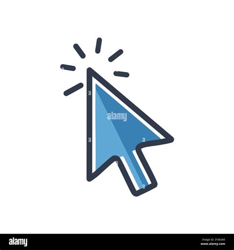 Click Cursor Icon Blue Cursor Icon With A Click Effect Representing