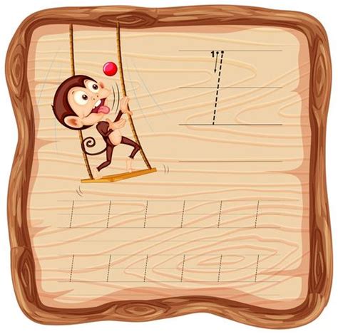 Number One Tracing Worksheets 413368 Vector Art At Vecteezy