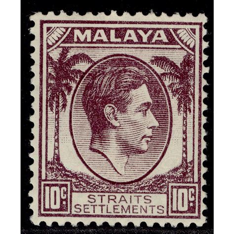 Setem Lama Malaysia The Straits Settlements 1937 1941 Sg284 10c Mlh Cv Myr30 Shopee Malaysia