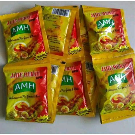 Jual Jahe Merah Amh Minuman Jahe Merah Isi 12 Saset Shopee Indonesia