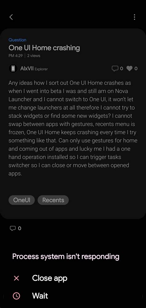 One Ui Home Crashing Samsung Community