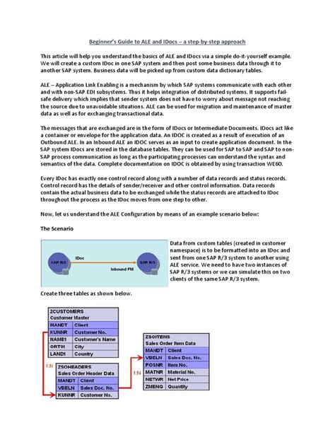 Sap Idoc Steps By Step Config Pdf Object Computer Science Database Transaction