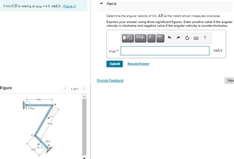 solved if link cd is rotating at wcp 4 5 rad s figure 1