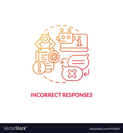Incorrect Responses Gradient Concept Icon Vector Image